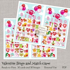 Valentine Bingo Game, Printable Valentine Game for Kids, Boys, Girls ...