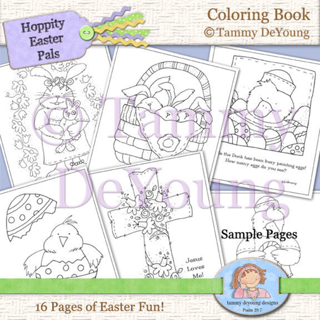 Easter Coloring Pages, Instant Download Easter Activity for Kids ...