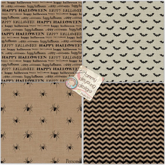 bats black & white cardmaking Halloween Burlap Patterns Creepy ...