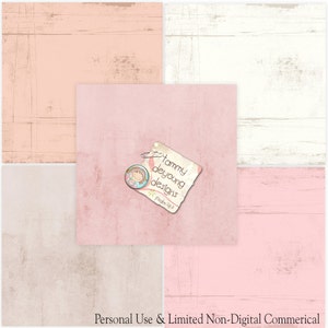 Shabby Digital Papers, Rose Gold Boho Papers for Nursery, Beach ...