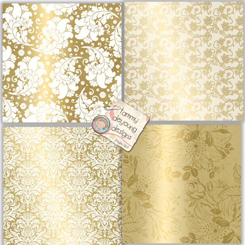 Metallic Gold Foil Paper gold Digital Paper 2 Backgrounds - Etsy