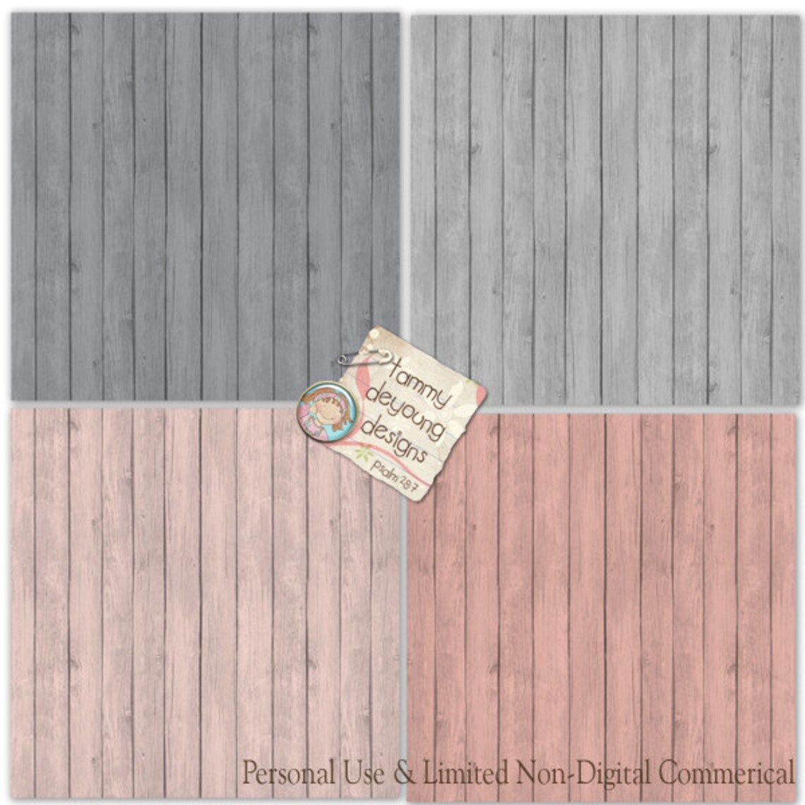 Wood Digital Paper Beach Wood Patterns Mint Pink - Etsy