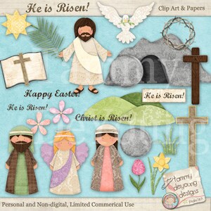 Easter Clip Art for Kids *easter Digital Papers* Religious Christian ...