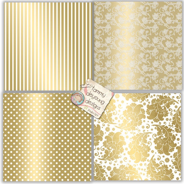 Metallic Gold Foil Paper Gold Digital Paper 2 backgrounds | Etsy