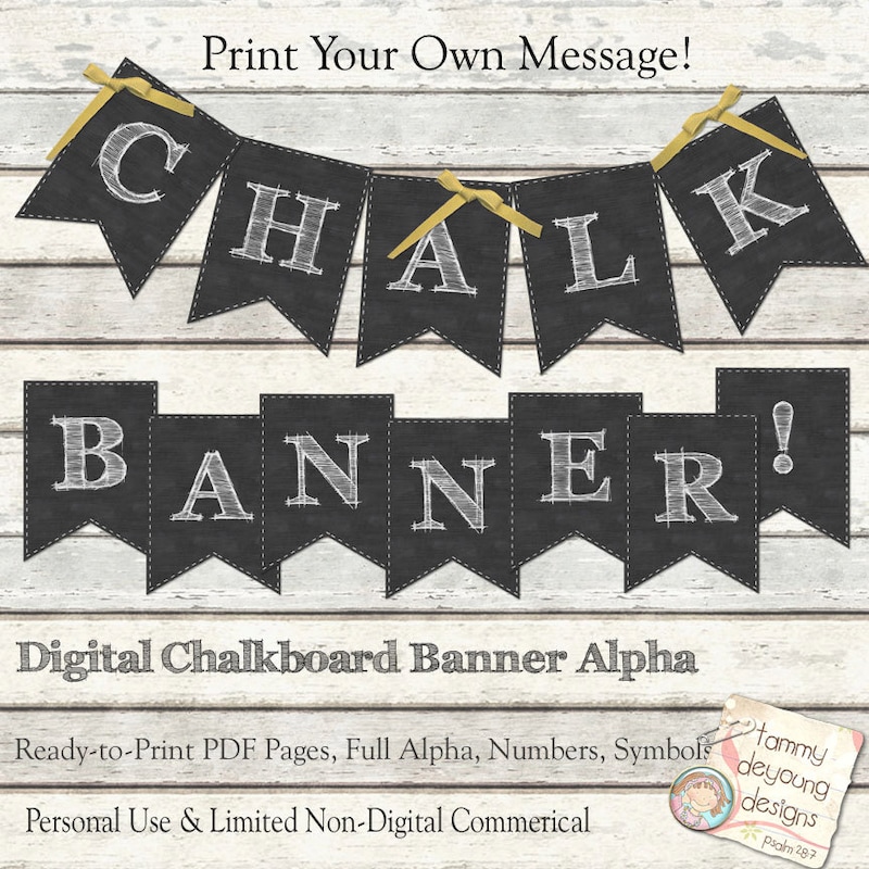 Chalkboard Banners - Etsy