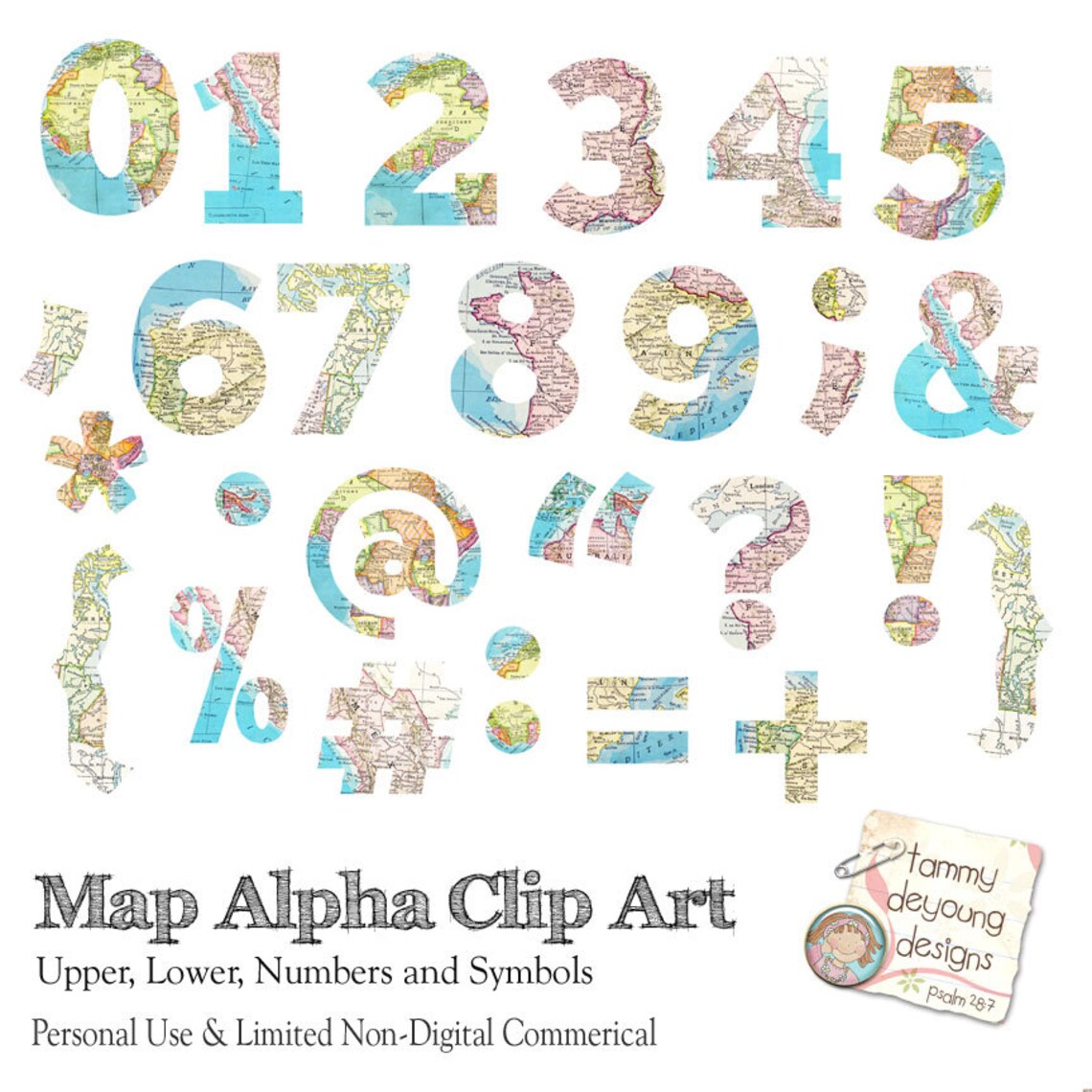 Map Letters Clip Art World Map Digital Alphabet Letters - Etsy