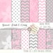 Pink and Gray Digital Paper Backgrounds for Nursery, Weddings ...