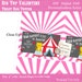 Circus Valentine Card Treat Bag Topper for Kids, Pink Printable Circus ...