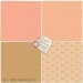 Coral and Gold Digital Paper, Coral Digital Backgrounds NON-METALLIC ...