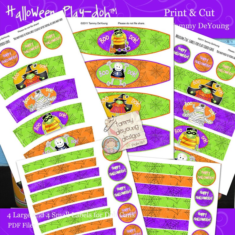 Kids Halloween Party Favors Printable Halloween Labels That - Etsy
