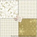 Gold Glitter Digital Paper, Faux Glitter Backgrounds With With Hearts ...