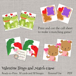 Valentine Bingo Game, Printable Valentine Game for Kids, Boys, Girls ...