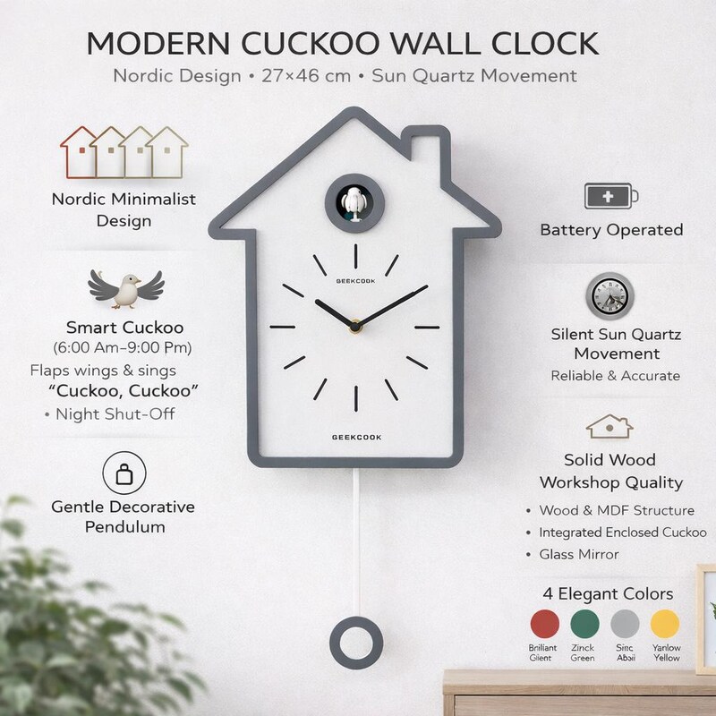 Modern Cuckoo Clock - Etsy