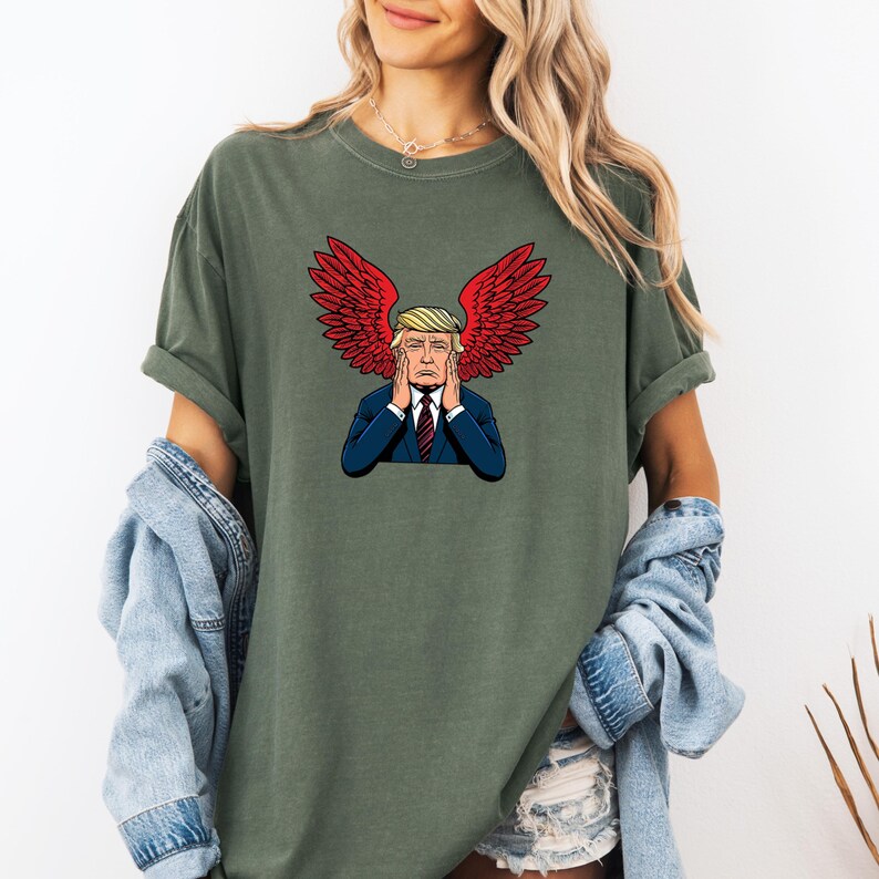 Donald Trump Angel Wings Valentine Shirt, Funny Political Tee, Husband ...