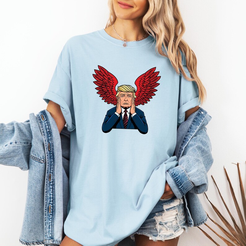 Donald Trump Angel Wings Valentine Shirt, Funny Political Tee, Husband ...