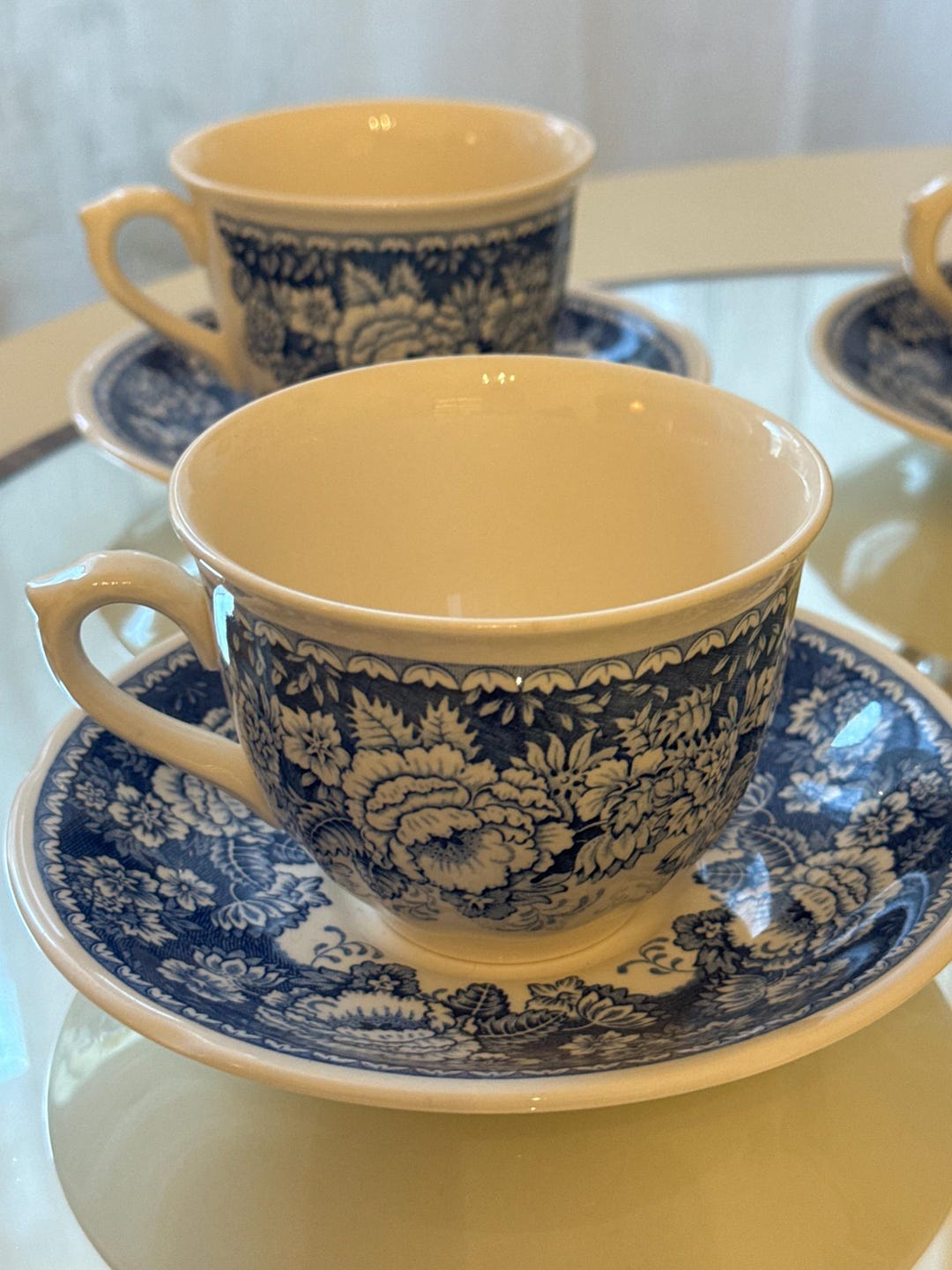 Mason’s England for Crabtree & Evelyn Blue and White Ironstone Tea Set ...