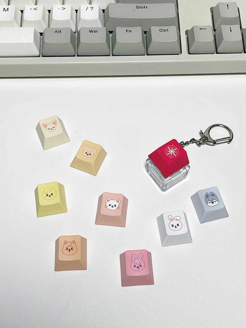 Skzoo Keycaps Stray Kids Fidget Keychain Kpop Fidget - Etsy
