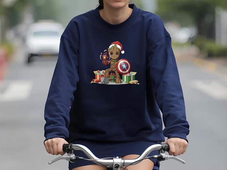 Baby Groot Christmas Tee,funny Marvel Holiday Tee,groot With Infinity ...