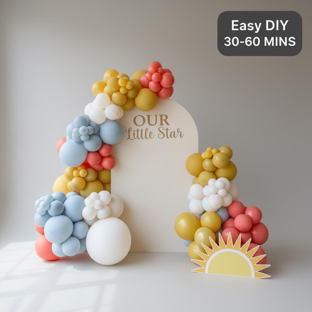 Sunshine Star Baby Shower Balloon Garland Kit: 142pcs DIY Set - Etsy