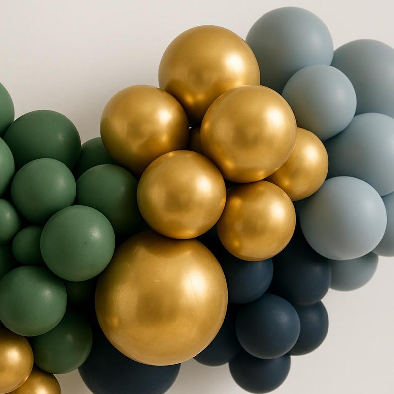 Navy, Gold & Sage Balloon Garland Kit: Baby Shower, Wedding Decor - Etsy