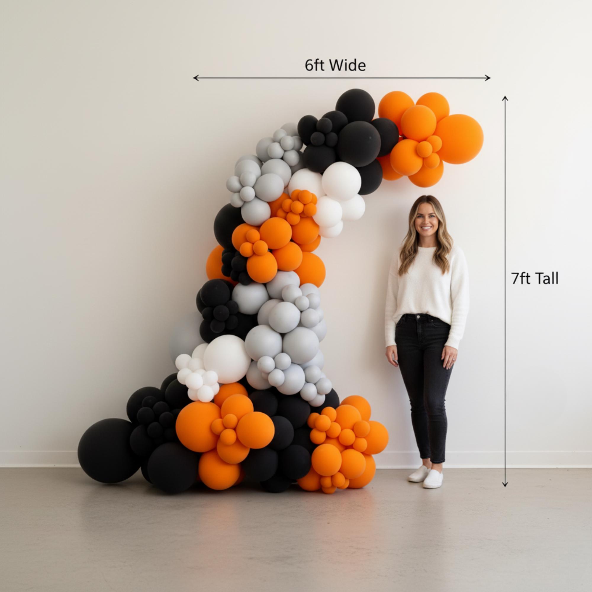 Spooky Chic Balloon Garland Kit: Black, Orange, Gray Halloween Decor - Etsy