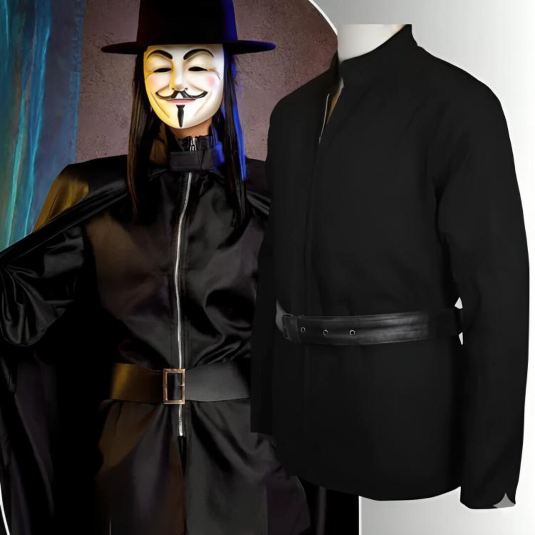V for Vendetta Costume Coat | Handmade Cotton Cosplay, Custom Size - Etsy