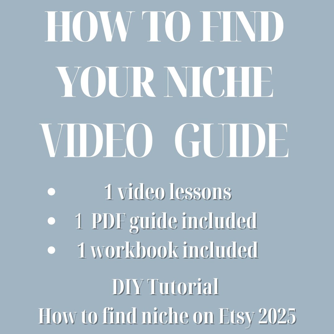 Find Your Perfect Etsy Niche | Step-by-step Video Lesson + PDF ...