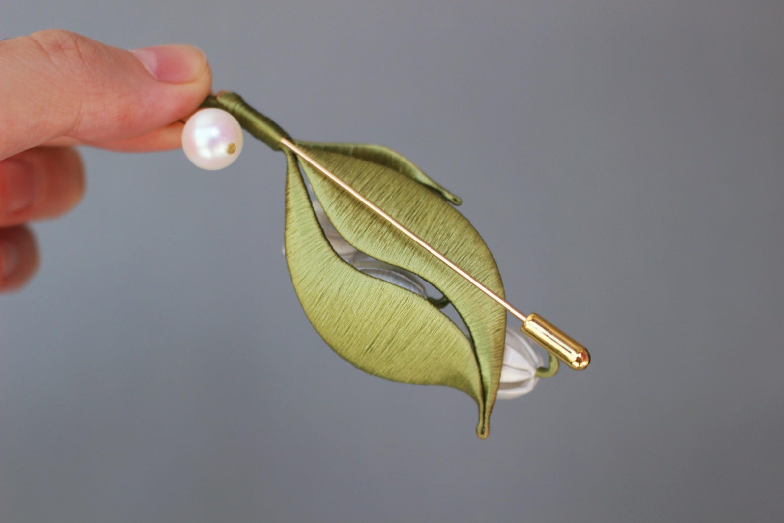 Lily of the Valley Flower Brooch, Lily Brooches, Silk Floral Wedding ...