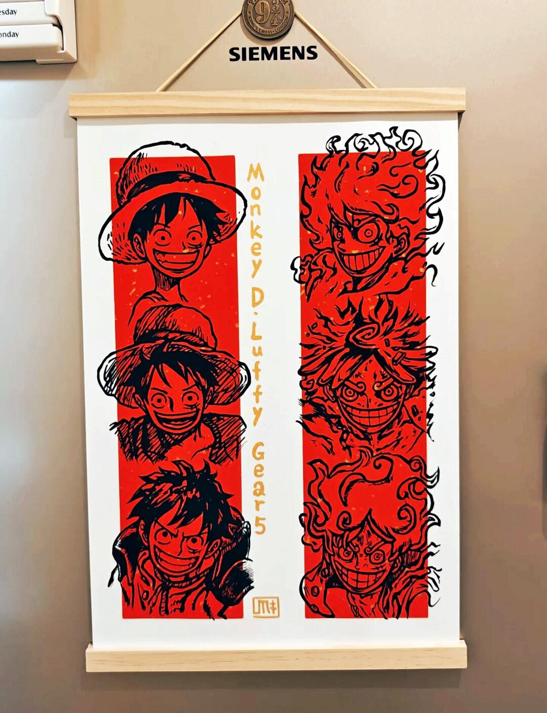 Handmade One Piece Themed Cardboard Wall Decoration - Luffy Gear 5 ...