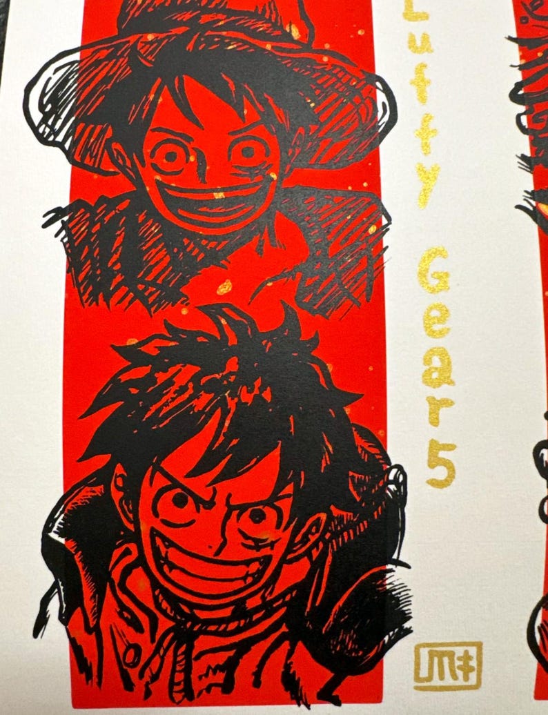 Handmade One Piece Themed Cardboard Wall Decoration - Luffy Gear 5 ...
