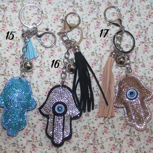 Hamsa Keychain, Large Hamsa Keychain, Hamsa Key Ring, Hamsa Key Chain ...