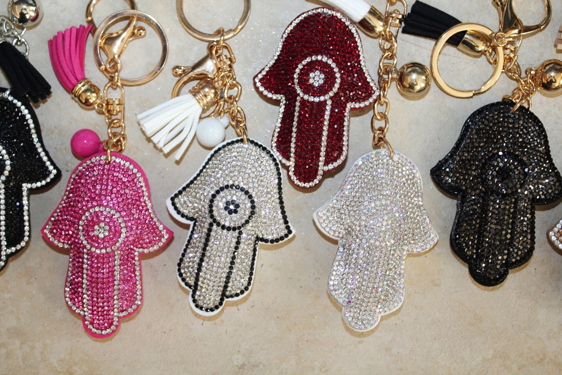 Hamsa Keychain Large Hamsa Keychain Hamsa Key Ring Hamsa - Etsy