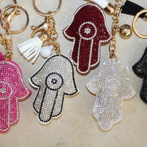 Hamsa Keychain, Large Hamsa Keychain, Hamsa Key Ring, Hamsa Key Chain ...