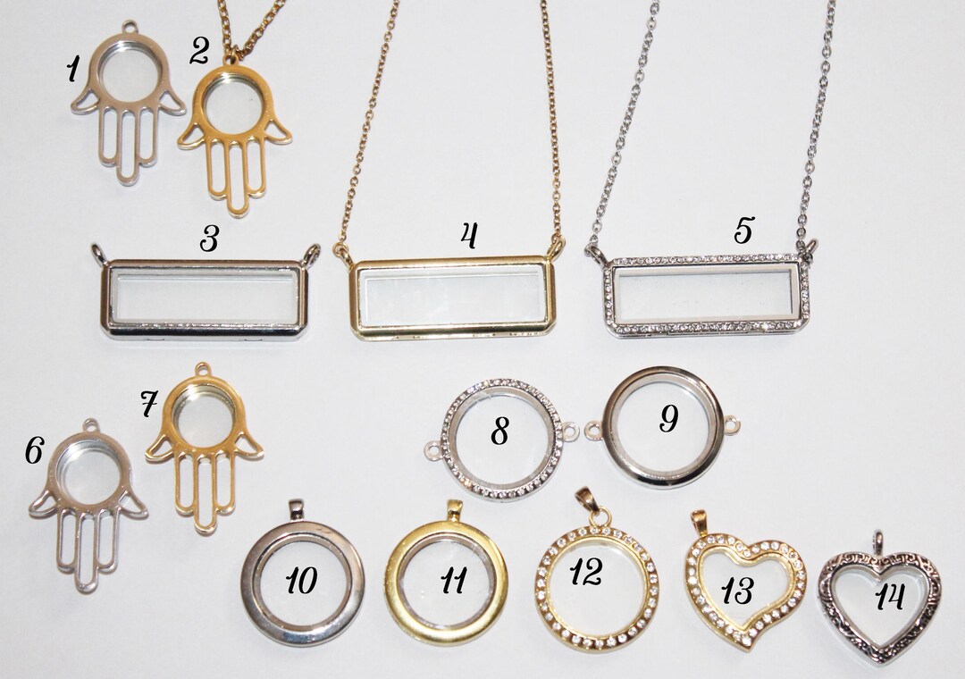 Floating Charm Locket Necklace: Personalized Memory Keepsake - Etsy