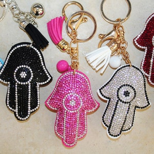 Hamsa Keychain, Large Hamsa Keychain, Hamsa Key Ring, Hamsa Key Chain ...