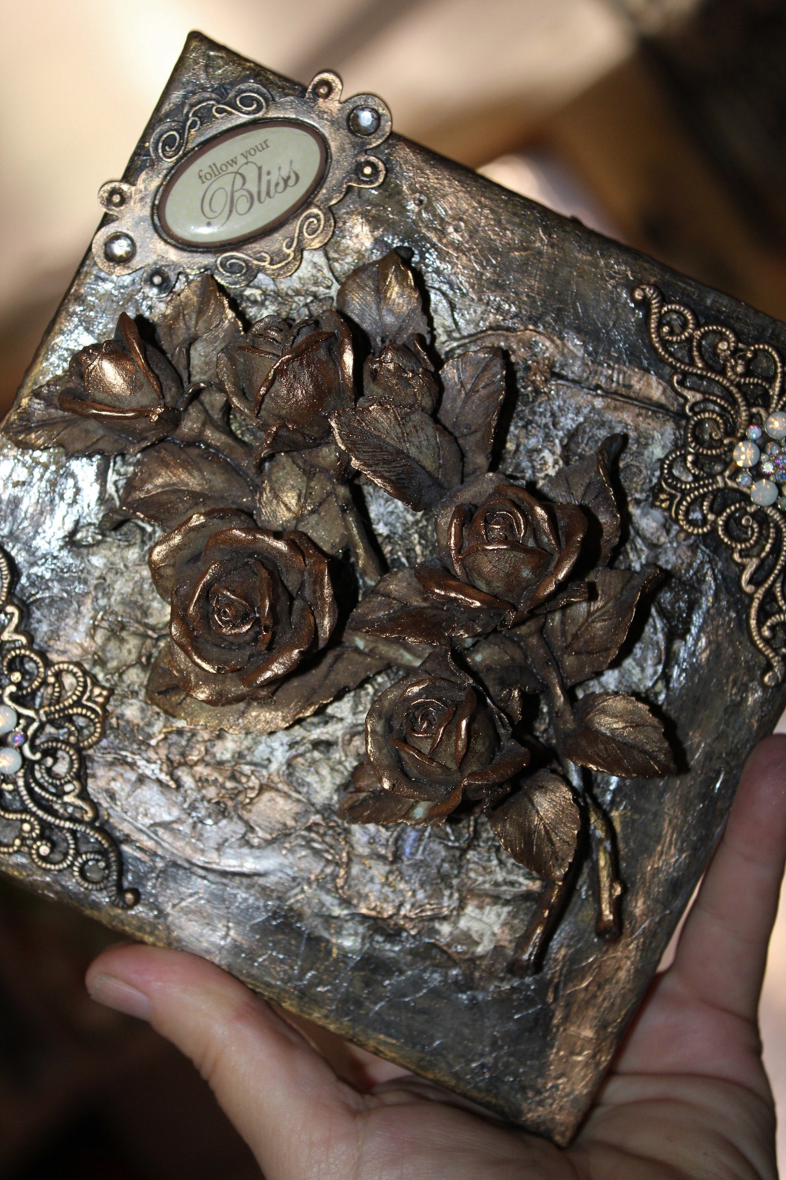 Handmade Stone Rose Wall Hanging: Unique Floral Decor - Etsy