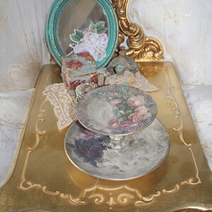 Two Tiered Plate, Two Tier Serving Dish, Two Tier Vintage Plate, Two ...