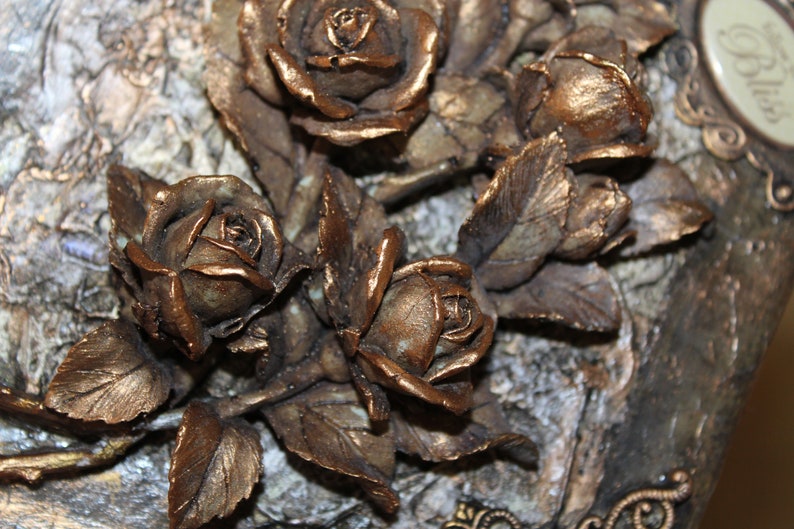 Handmade Stone Rose Wall Hanging: Unique Floral Decor - Etsy