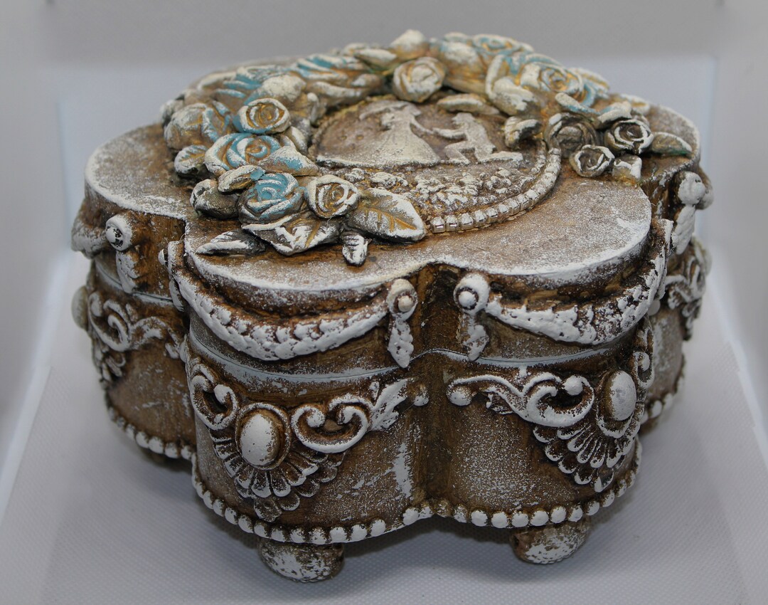 Ring Box, Jewelry Box, Small Box, Trinket, Vintage Jewelry Box, Trinket ...