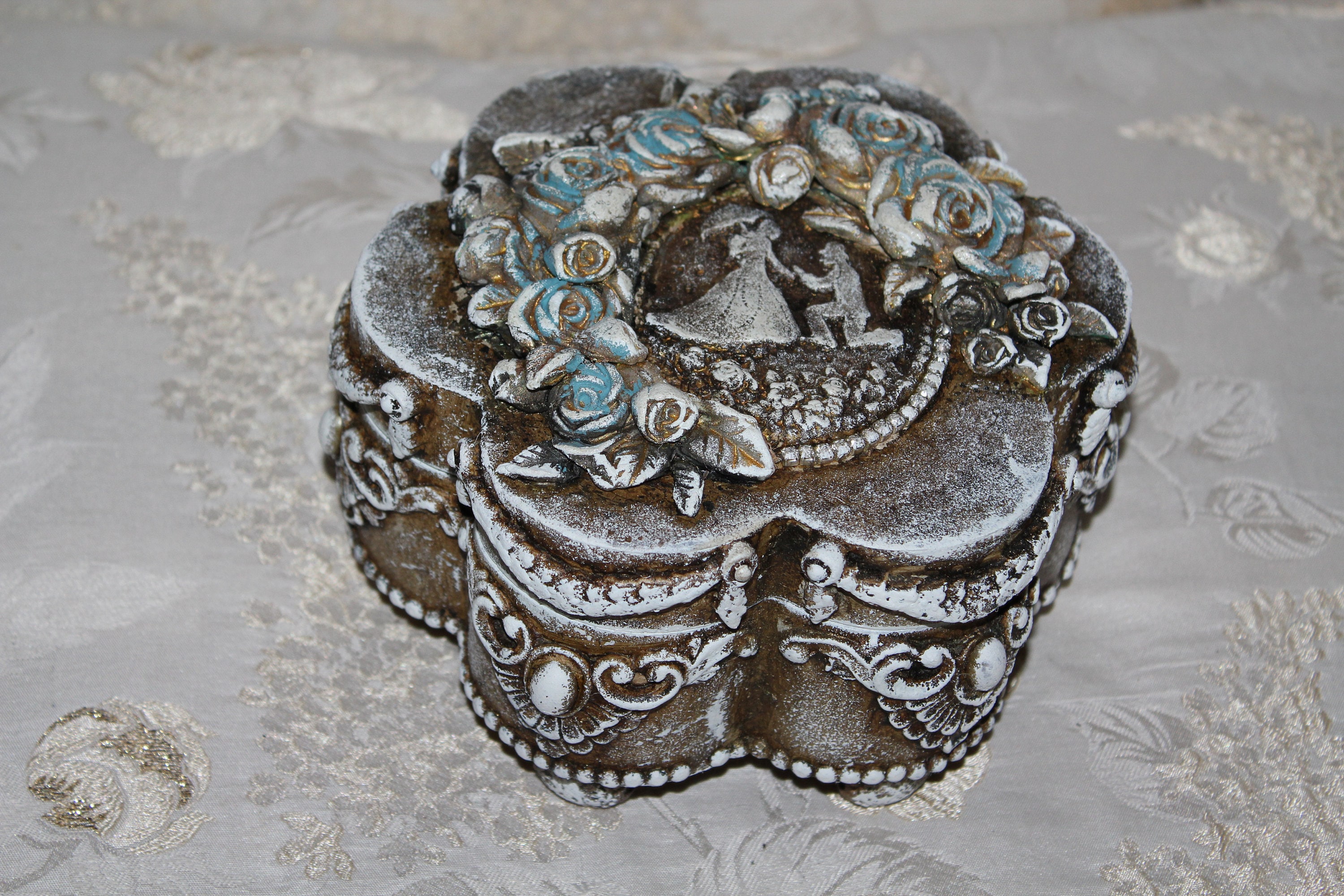 Ring box jewelry box small box Trinket vintage jewelry | Etsy