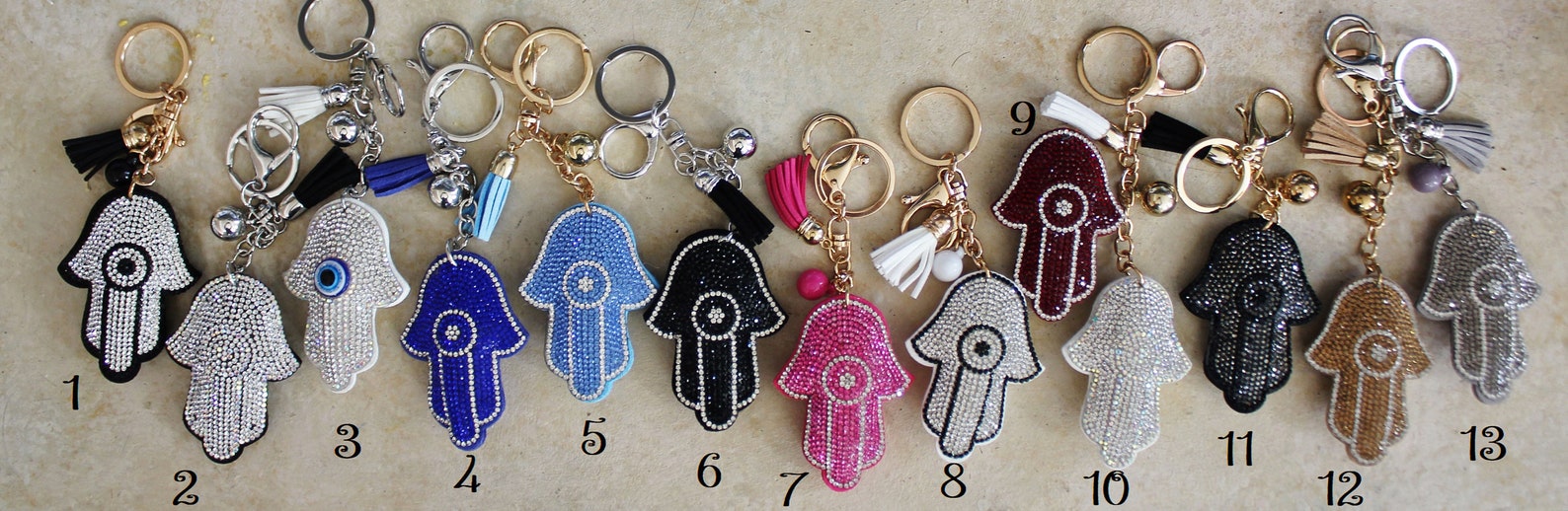 Hamsa Keychain Large Hamsa Keychain Hamsa Key Ring Hamsa - Etsy
