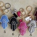 Hamsa Keychain, Large Hamsa Keychain, Hamsa Key Ring, Hamsa Key Chain ...
