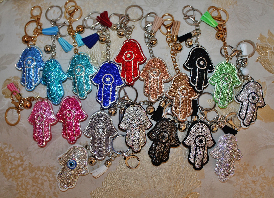 Hamsa Keychain Large Hamsa Keychain Hamsa Key Ring Hamsa - Etsy