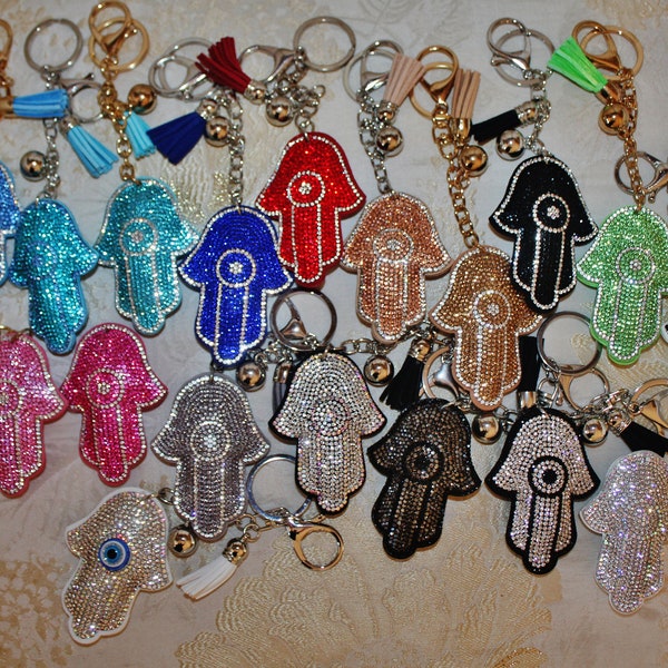 Hamsa Hand Keychain - Etsy
