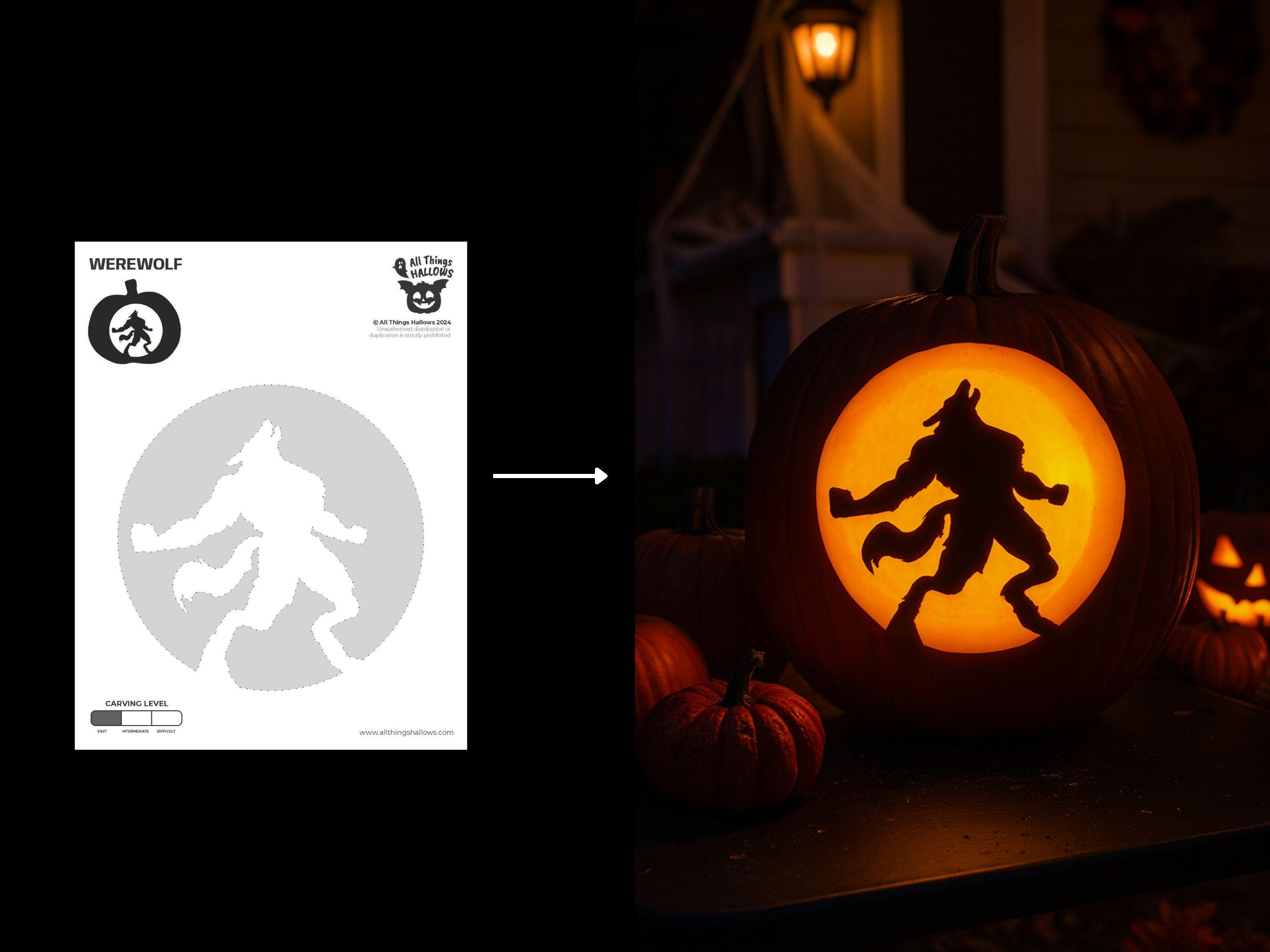 Popular Halloween Pumpkin Carving Stencils: 15 Mega Bundle Templates ...