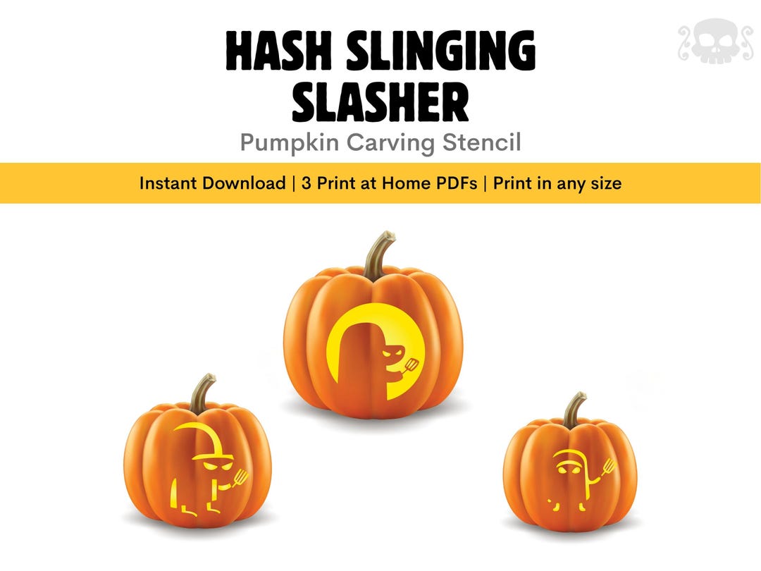 Hash Slinging Slasher Pumpkin Stencil: Creepy, Funny & Nostalgic ...