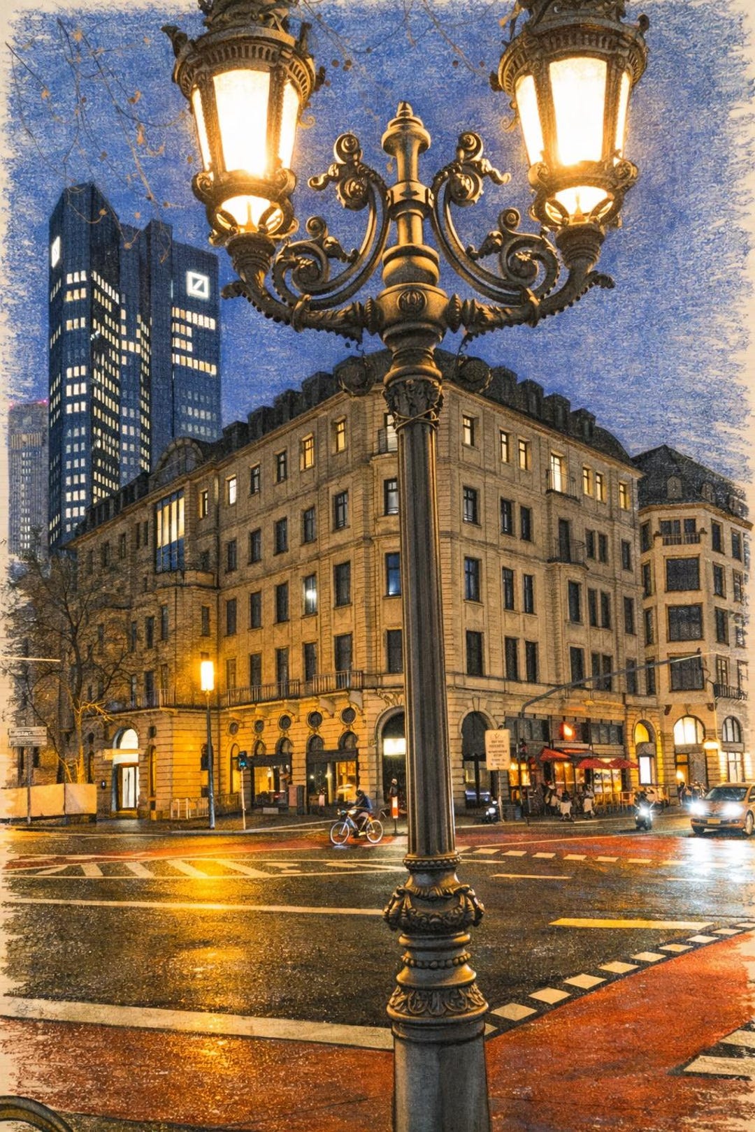 Frankfurt Early Morning Streetlight Art Print – Digital Download - Etsy