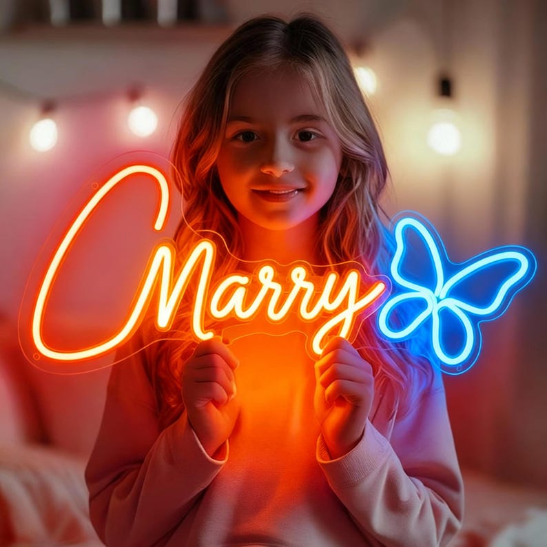 Custom Kids Neon Sign, Name Neon Sign, Kids Room Neon Sign, Room & Wall ...