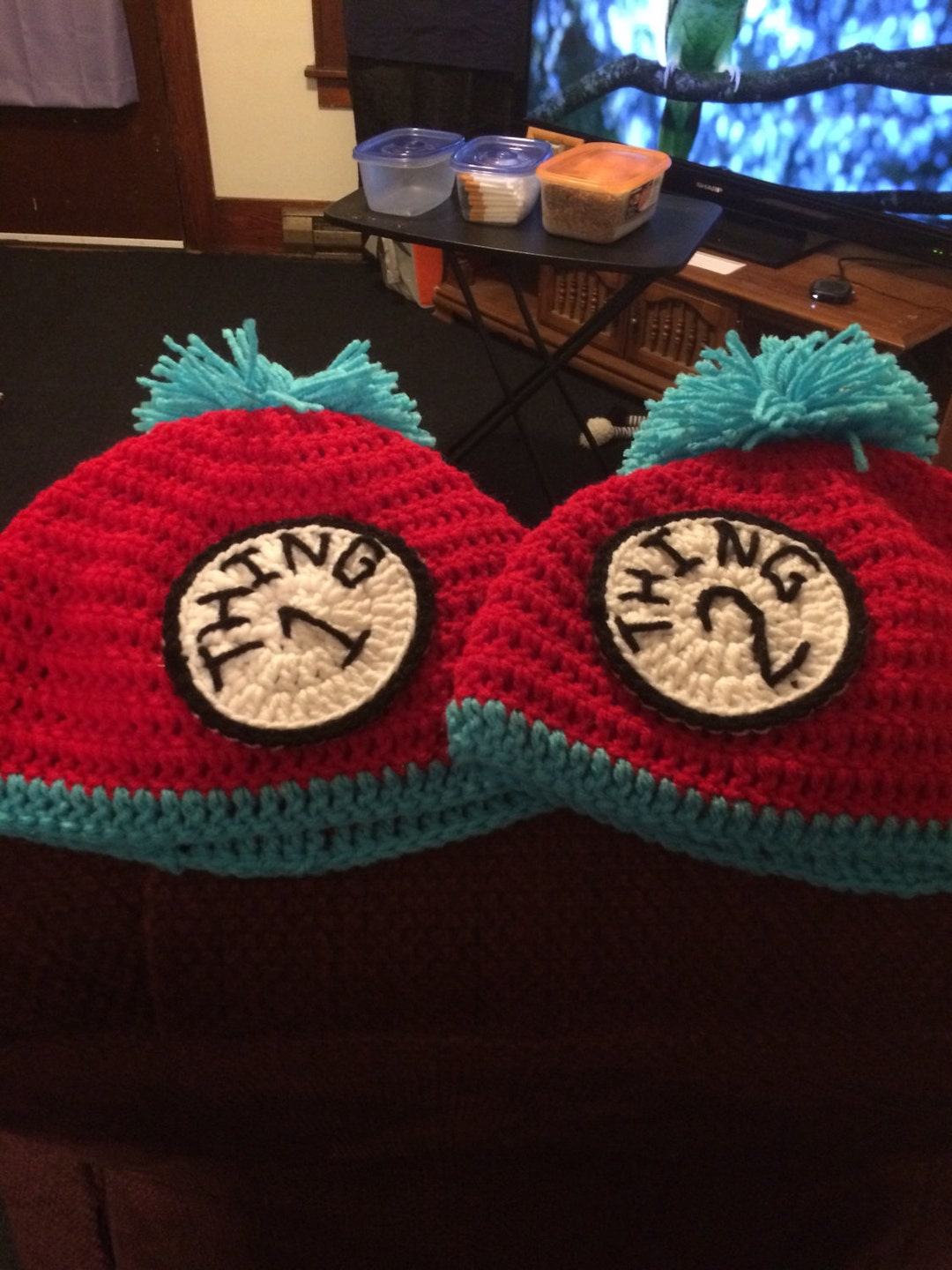 Crochet Thing 1 and 2 Hats - Etsy