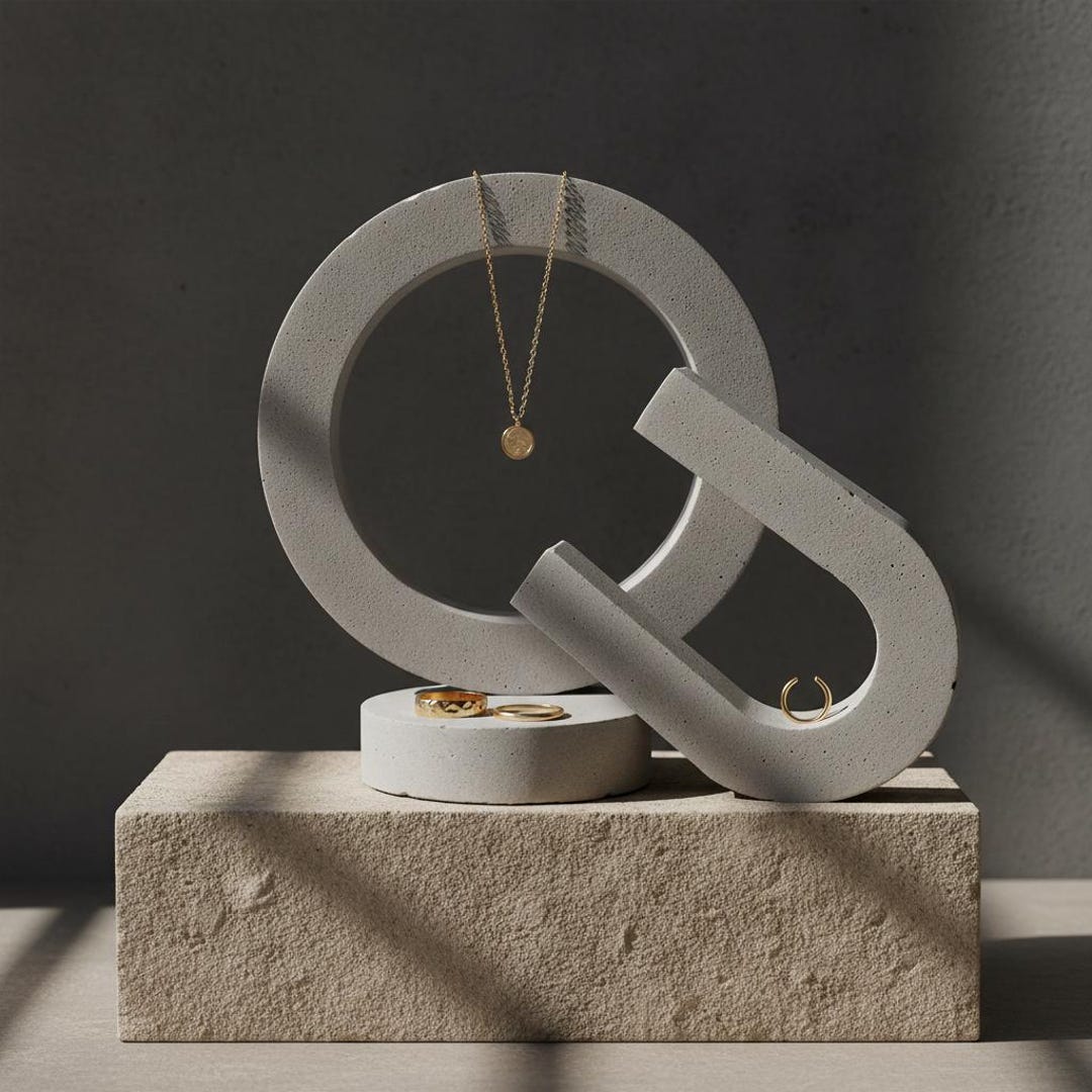 Cylinder Arch Styling Blocks, Product Framing Circle Display, Textured ...